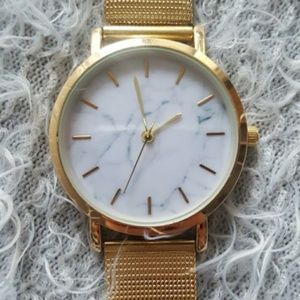 Accessories | Gold Marble Face Watch | Poshmark